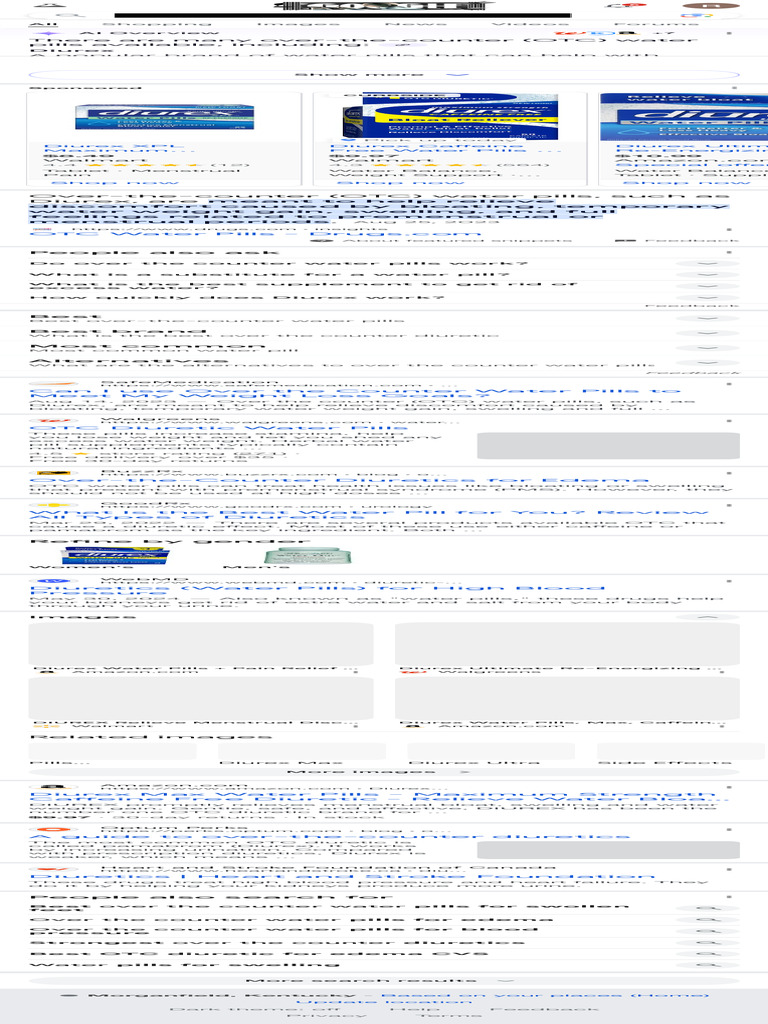 Over The Counter Water Pill - Google Search | PDF | Edema | Over The ...