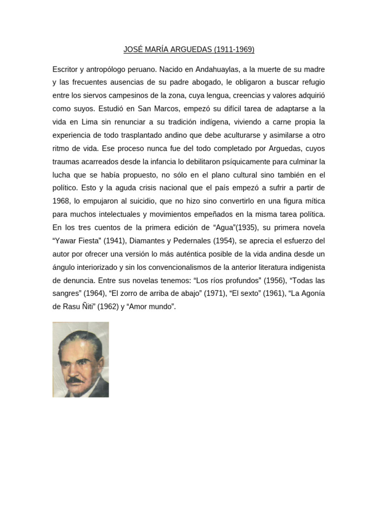 ARGUEDAS | PDF