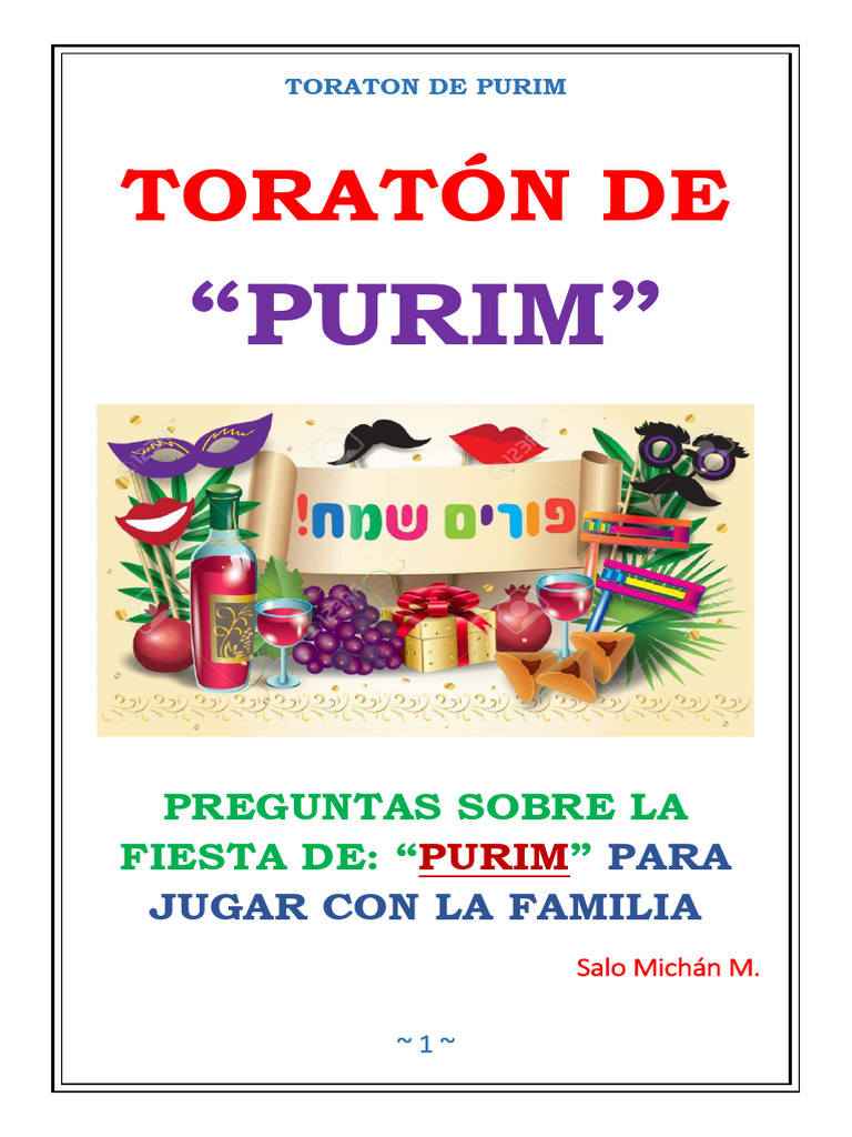 Toraton de Purim | PDF | Ley judía y rituales