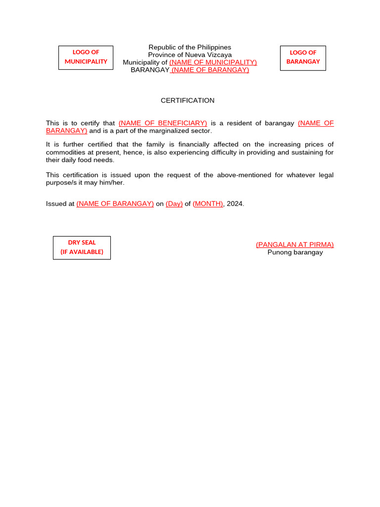 Food Cert and Requirements | PDF