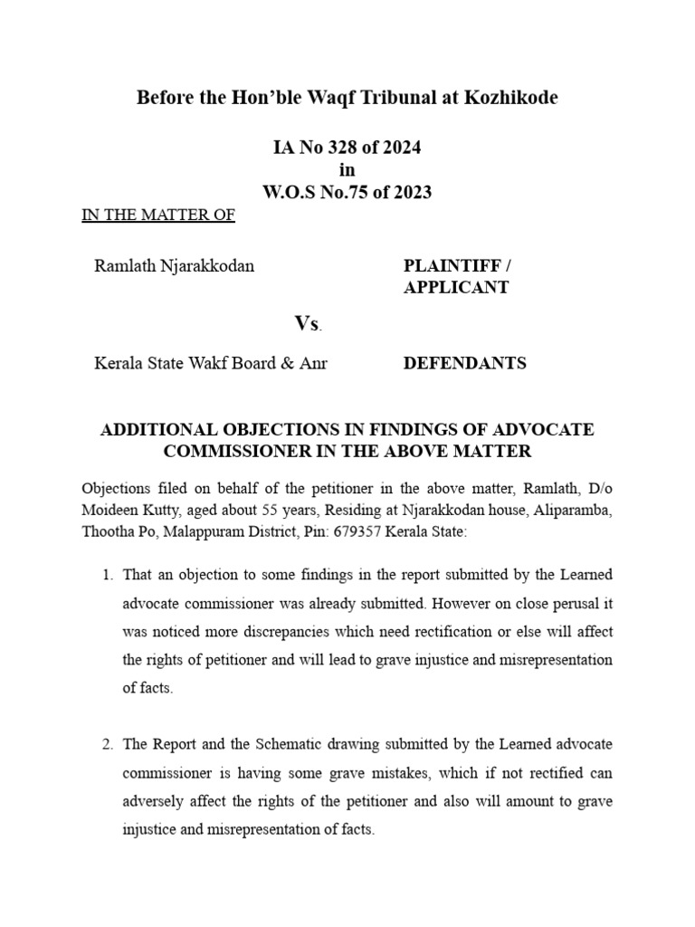 Additional Objections-Commission | PDF