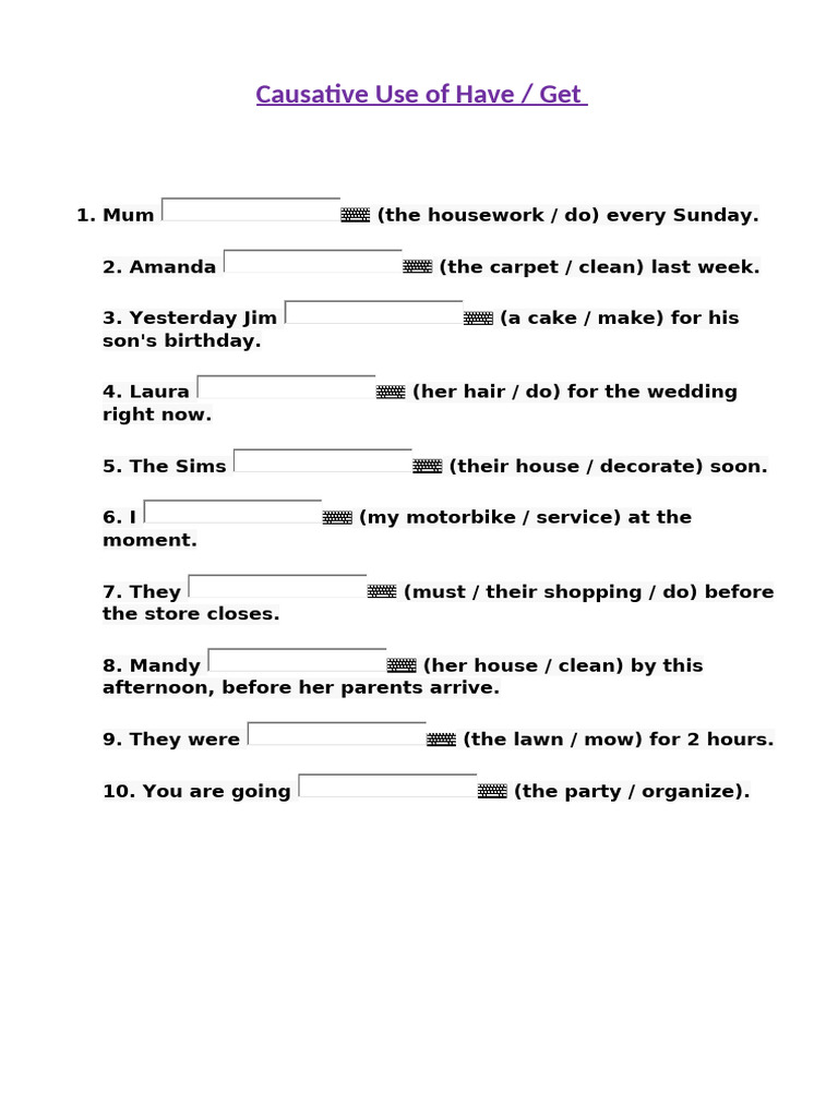 Causative Use of Have | PDF