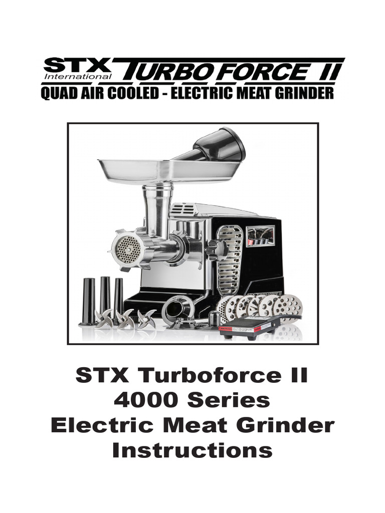 STX Turboforce II Meat Grinder Guide | PDF | Sausage | Foods