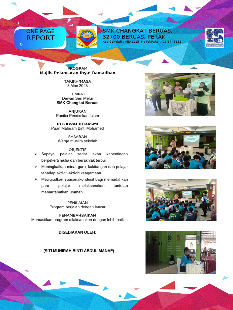 Pelancaran Ihya' Ramadhan SMKCB 2025 | PDF