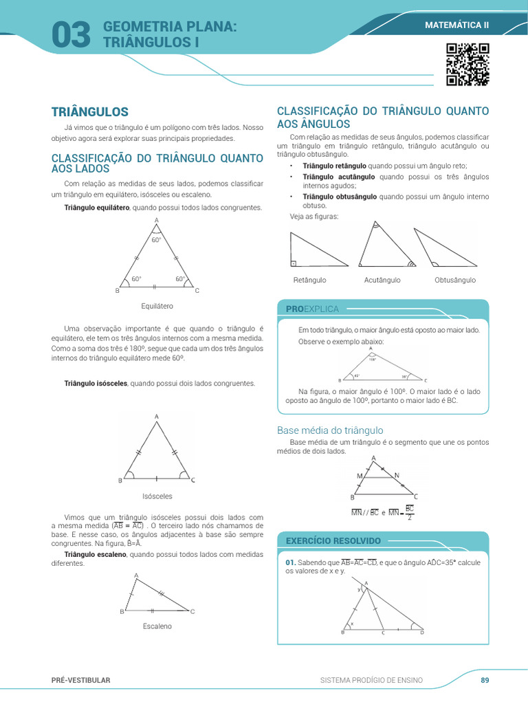 Classificação de Triângulos e Propriedades | PDF | Triângulo | Polítopo