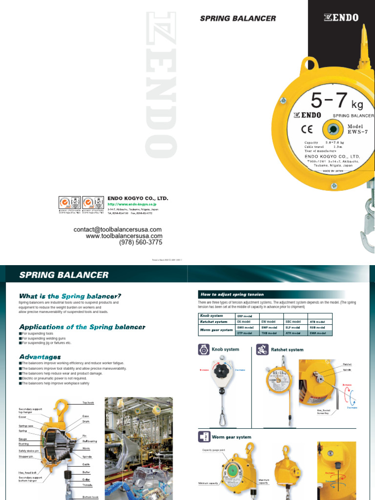 Endo Spring Balancer Overview | PDF | Rope | Manufactured Goods