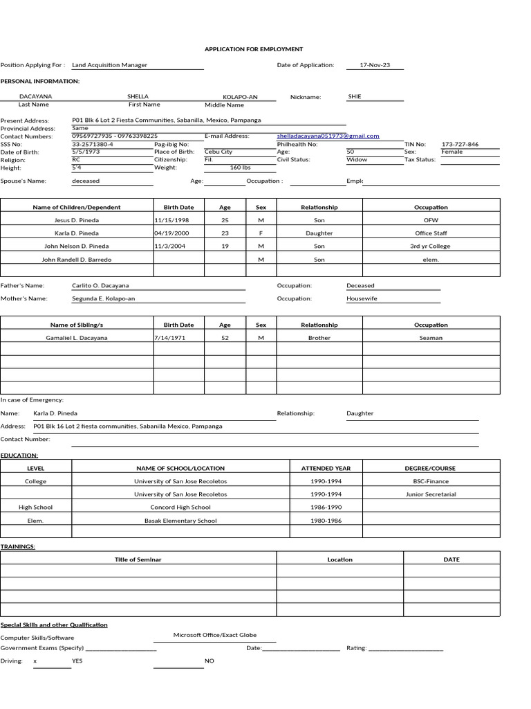 Online Application Form | PDF | Employment