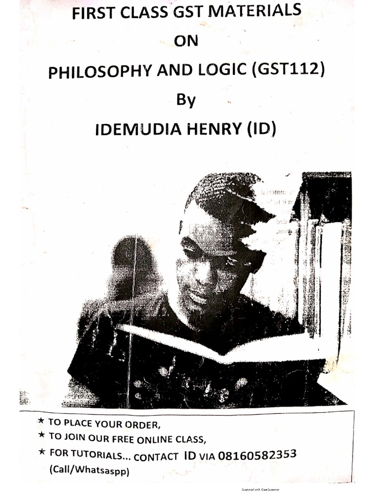 Idemudia Henry & Philosophy and Logic (GST112) | PDF