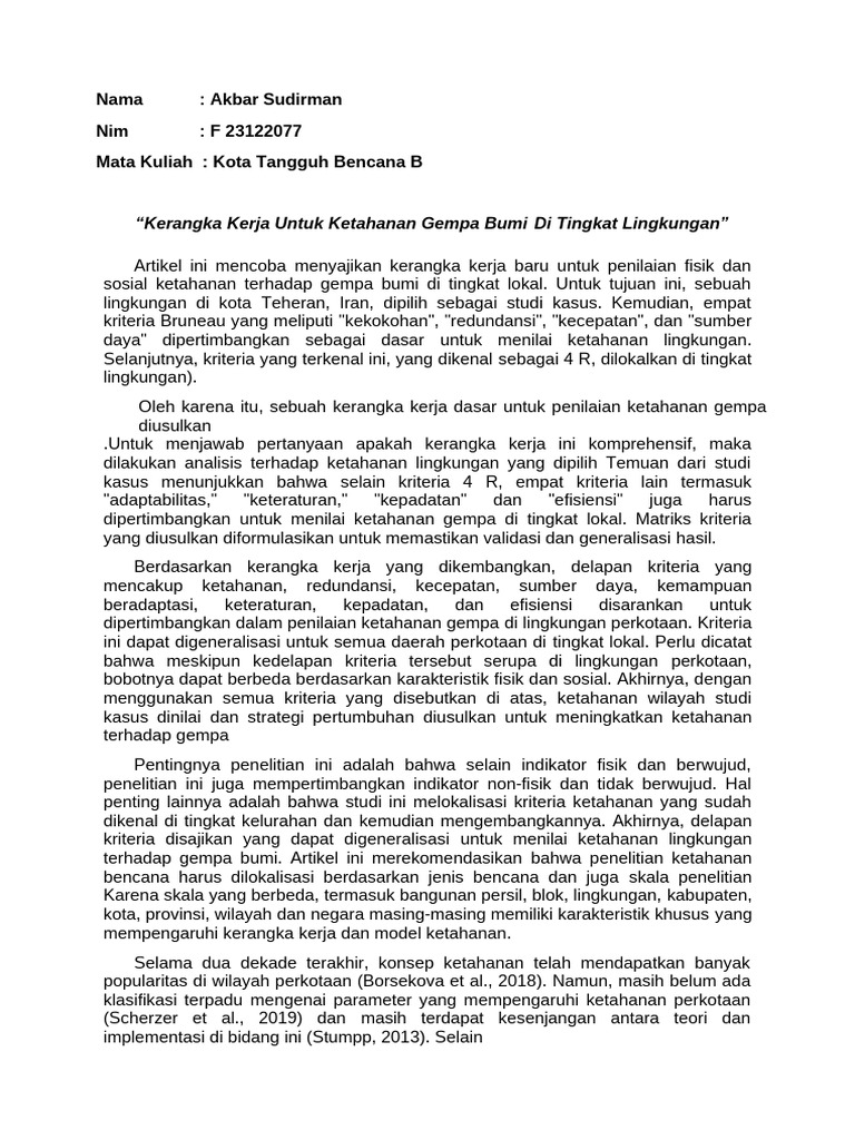 Akbar Sudirman - F23122077 KTB | PDF