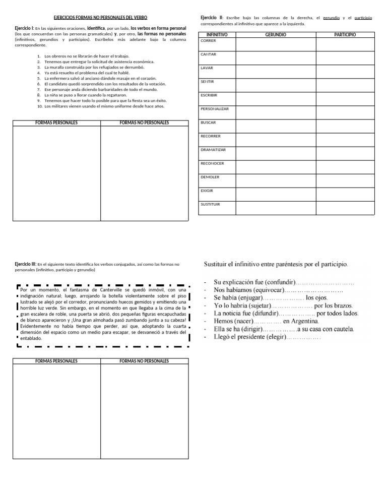 422709177-Ejercicios-formas-no-personales-del-verbo | PDF | Verbo ...