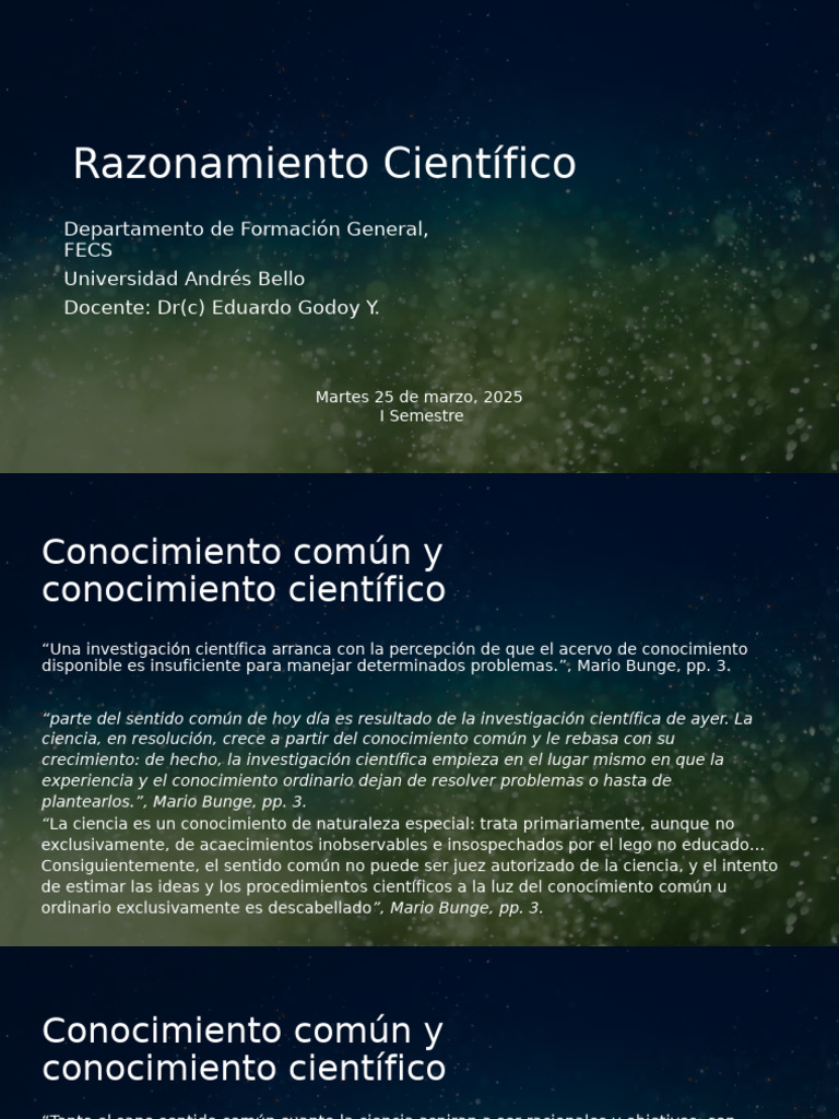 Razonamiento Científico y Método | PDF | Método científico | Proposición