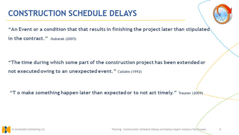 Understanding Construction Schedule Delays | PDF