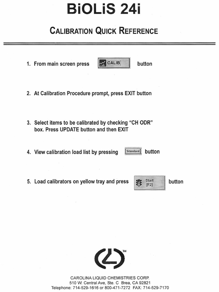 Cal Quick Ref0001 | PDF