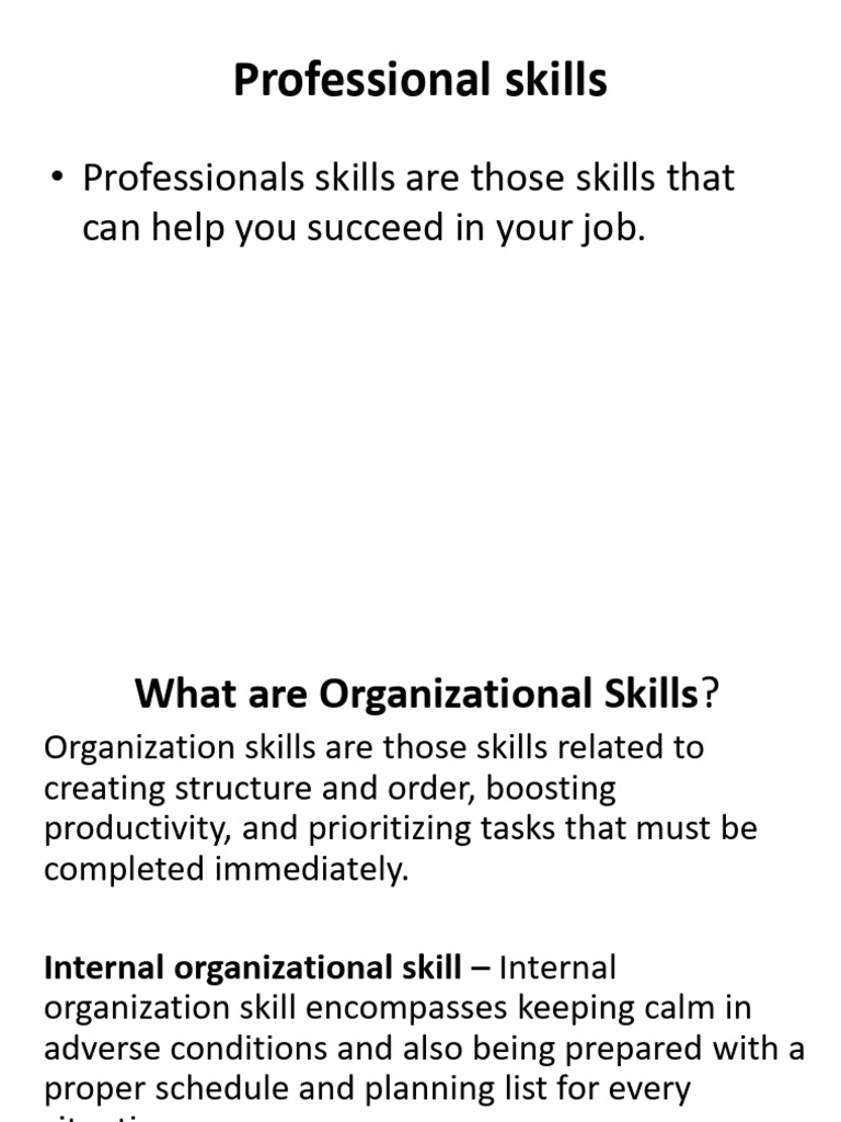 Module 5 Professional Skill, Organisational Skill, Teamwork-1 | PDF ...