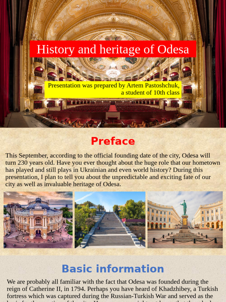 History and Heritage of Odesa | PDF