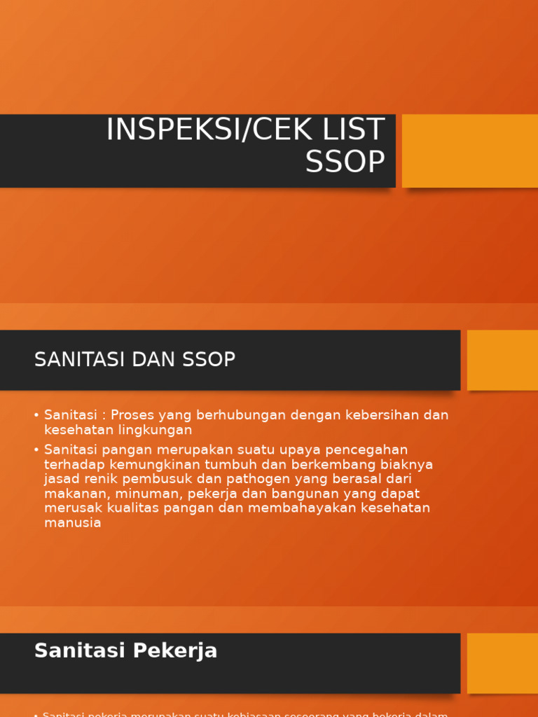 Inspeksi Ssop | PDF