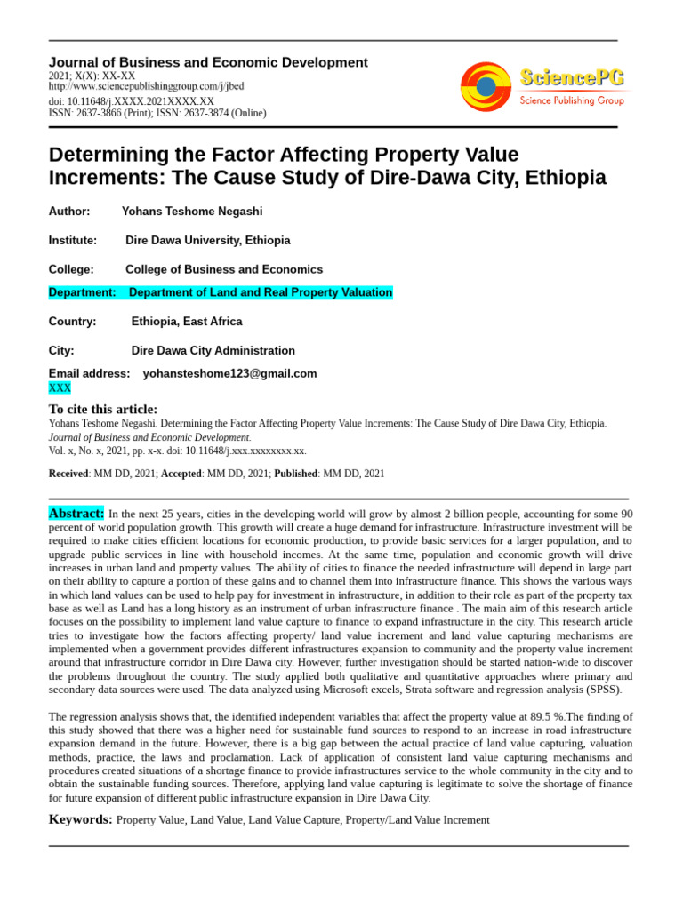 Determining the Factor Affecting Propert | PDF | Coefficient Of Determination | Dependent And ...