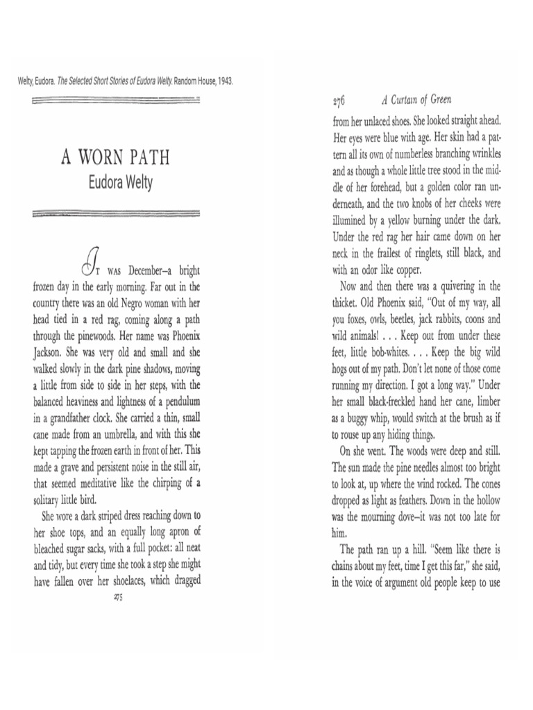 Welty, Eudora- A Worn Path | PDF
