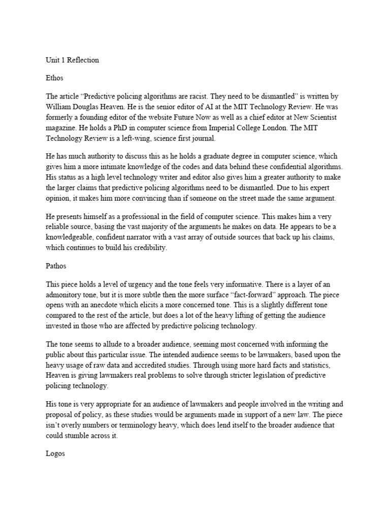 Unit 1 Reflection PDF | PDF | Cognition