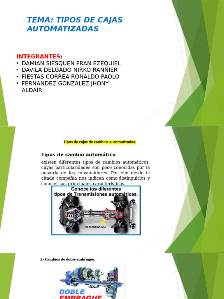Tipos de Cajas de Cambios Automatizadas | PDF | Transmisión automática ...