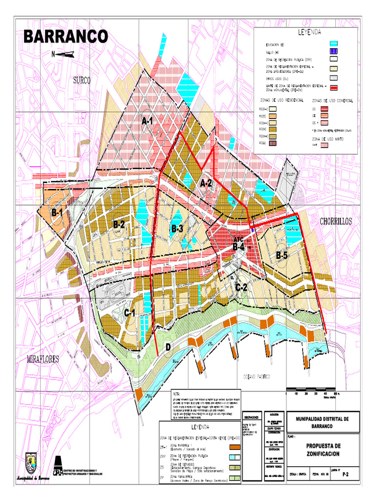 Plano de Zonas Del Distrito de Barranco | PDF