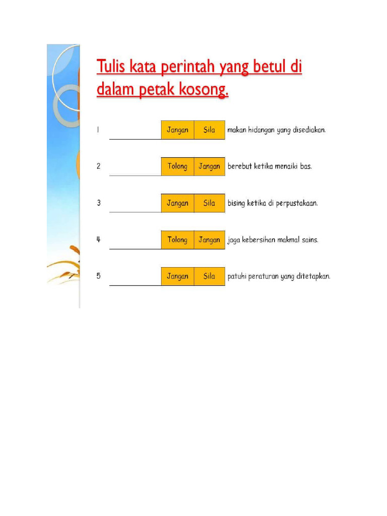 Kata Perintah 1 | PDF
