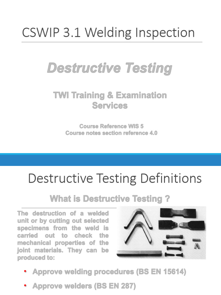 Destructive Testing in Welding | PDF | Ductility | Hardness