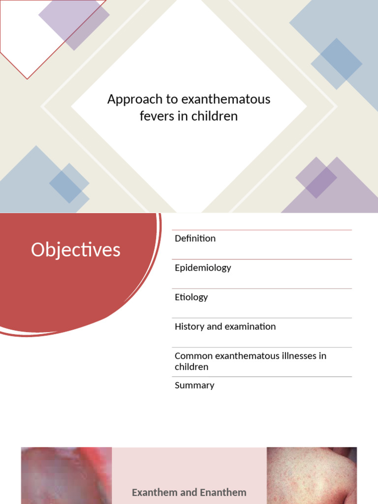 Exanthematous Fevers in Children Guide | PDF | Medicine | Animal Diseases