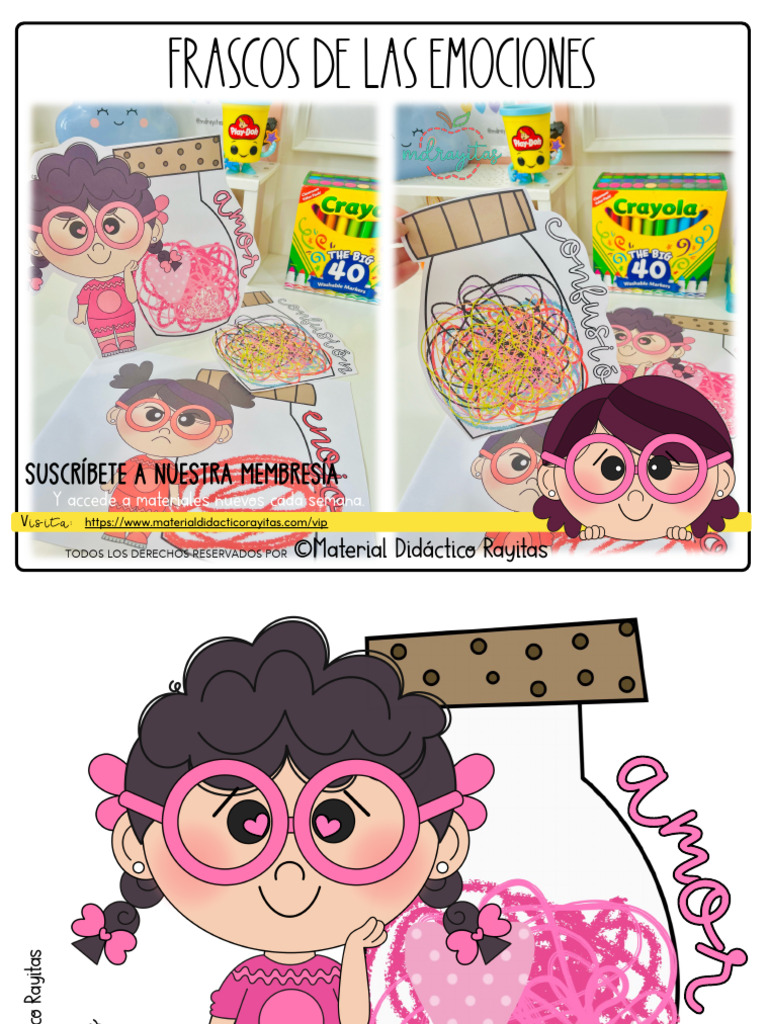 Frascos de las Emociones: Material Didáctico | PDF