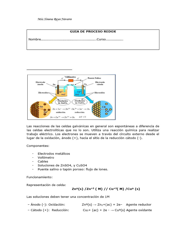 Guia de Celdas Electroliticas | PDF | Redox | Electrodo