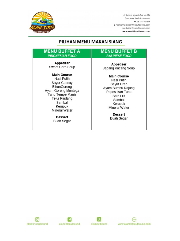 ATO - Pilihan Menu Makan Siang | PDF