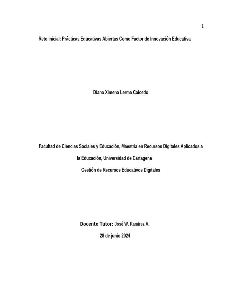 Reto Inicial GDRD Senia | PDF | Maestros | Enseñando