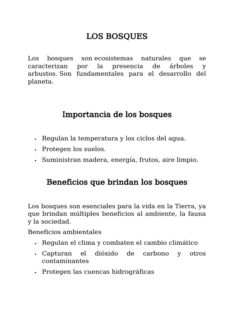 Los Bosques | PDF | Atmósfera | Atmósfera de tierra