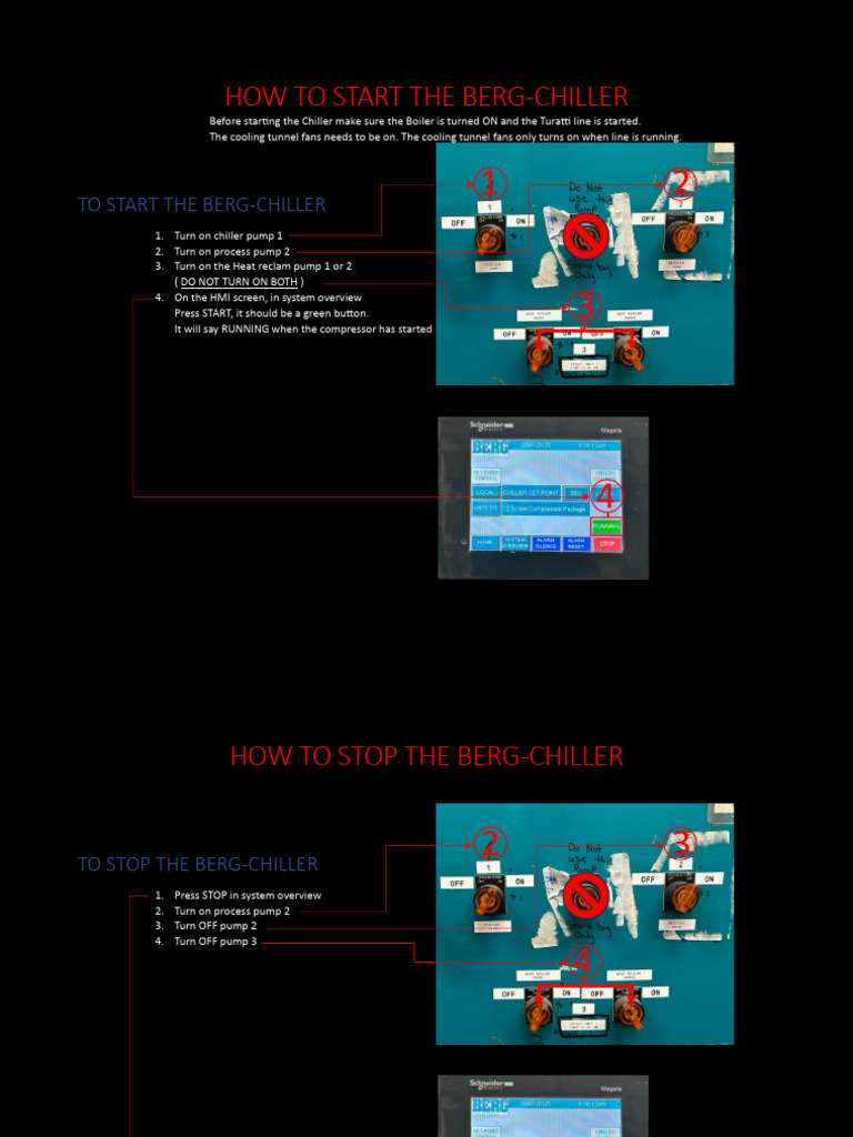 Berg-Chiller Startup and Shutdown Guide | PDF