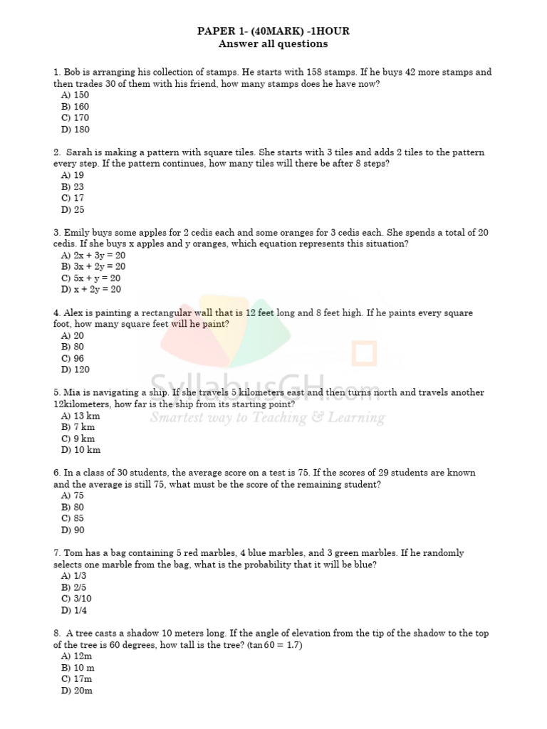 2024 Ultra Mock 2 Mathematics 1 | PDF