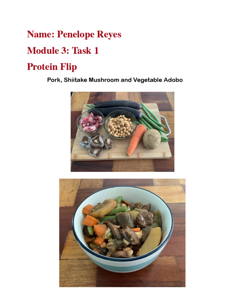 Penelope Reyes Mod 3 Task 1 | PDF | Sauce | Eggplant