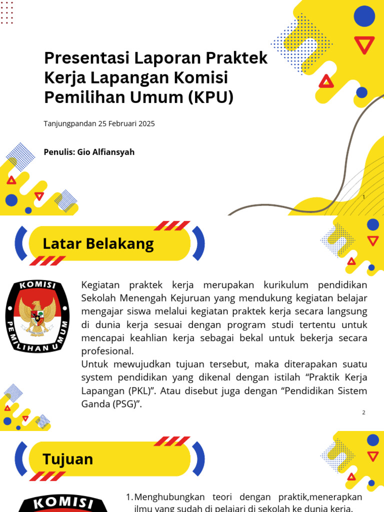 Laporan Presentasi PKL Gio Alfiansyah | PDF
