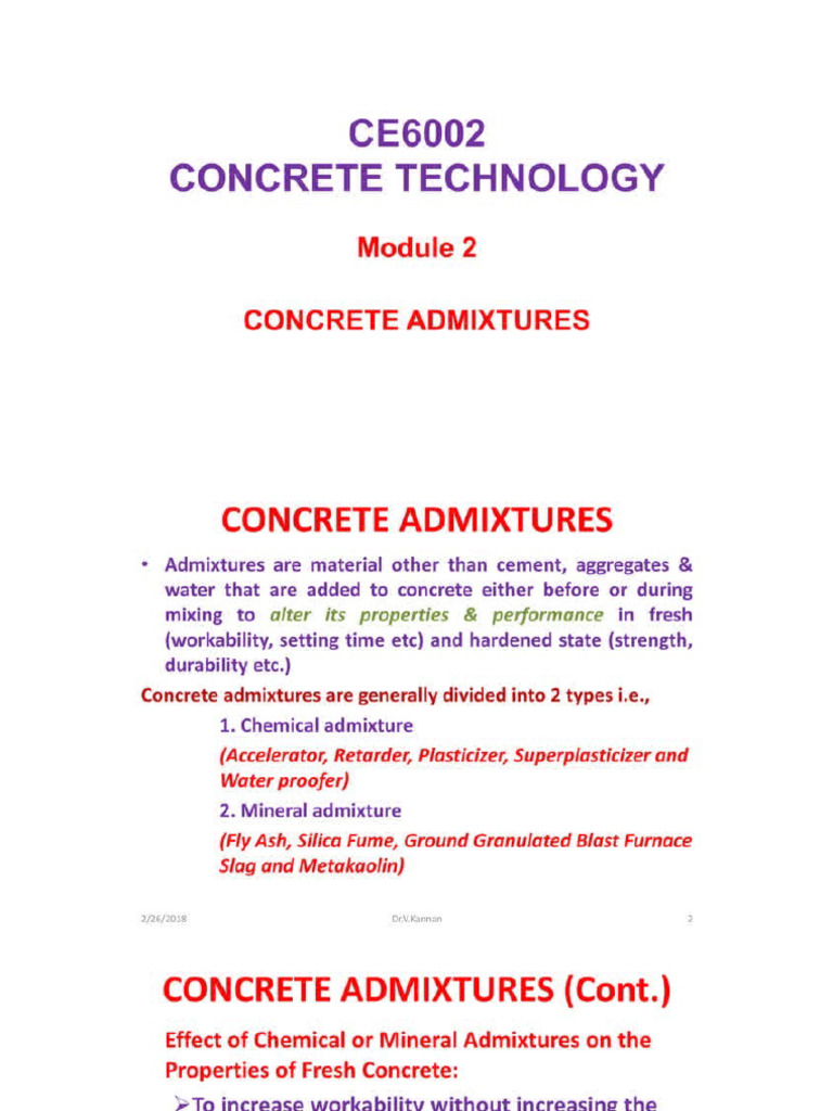 Concrete Admixtures 88955802 | PDF