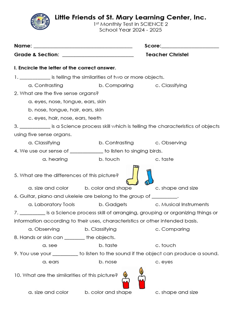 Grade 2 Bonifacio - 1st Monthly Exam TR Christel PDF | PDF