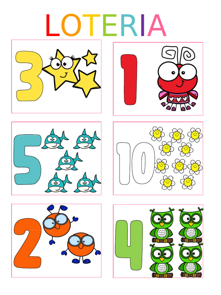 Lotería de Números Para Imprimir Del 1 Al 10 | PDF