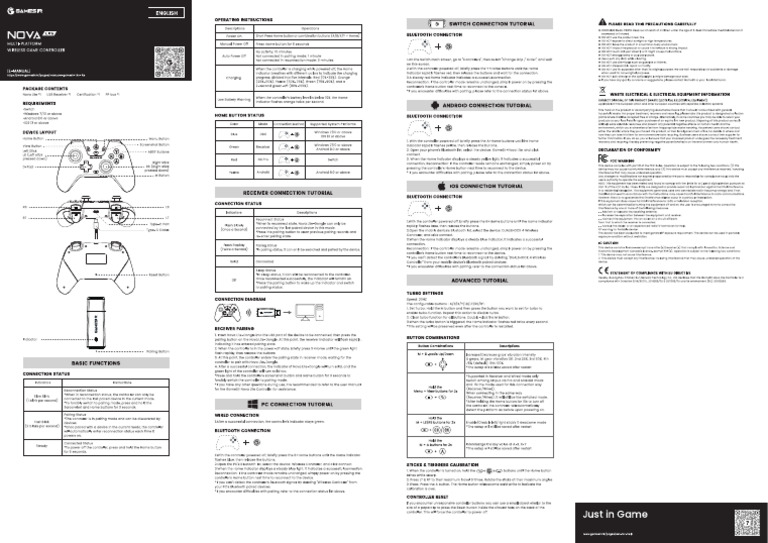 Manual-GameSir Nova Lite En | PDF
