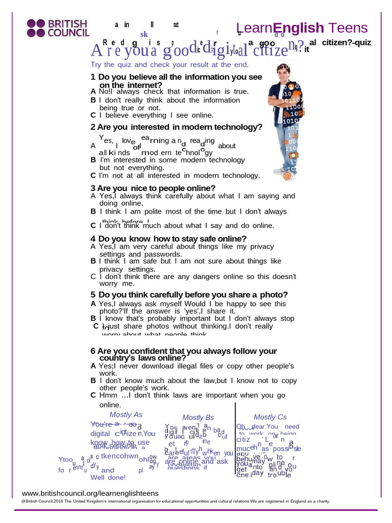 Are You A Good Digital Citizen - Quiz | PDF