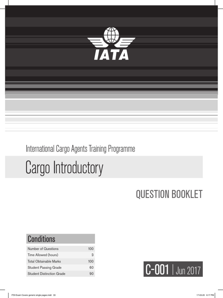 IATA Cargo Introductory Exam Guidelines | PDF | Electronic Data ...