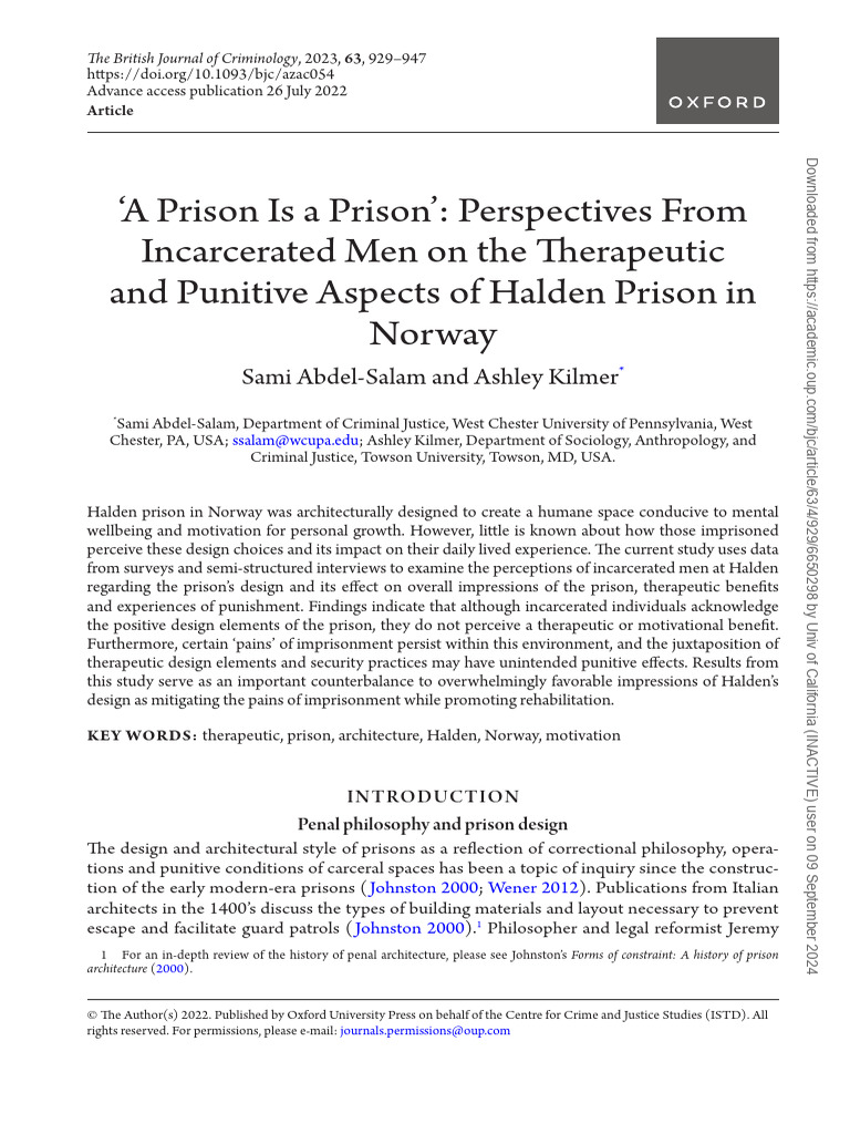 Abdel-Salam, Sami & Ashley Kilmer. 2023. A Prison Is A Prison ...