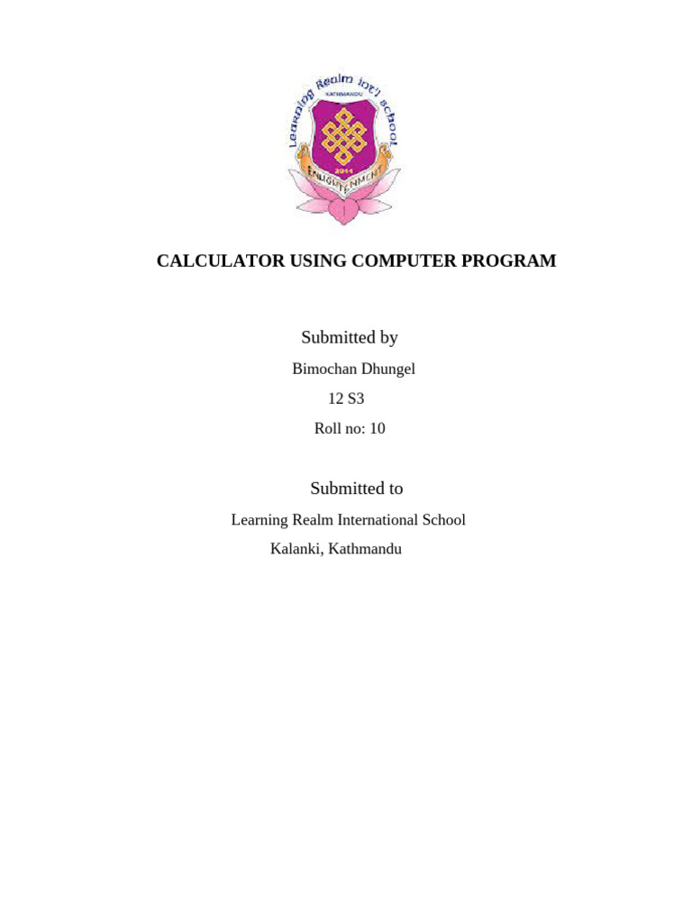 Calculator Using Computer Program | PDF | Web Development | Computing