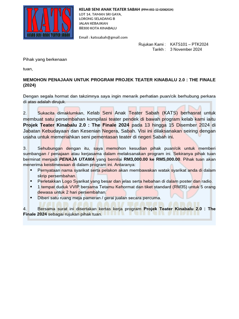 Surat Penajaan Umum The Finale | PDF