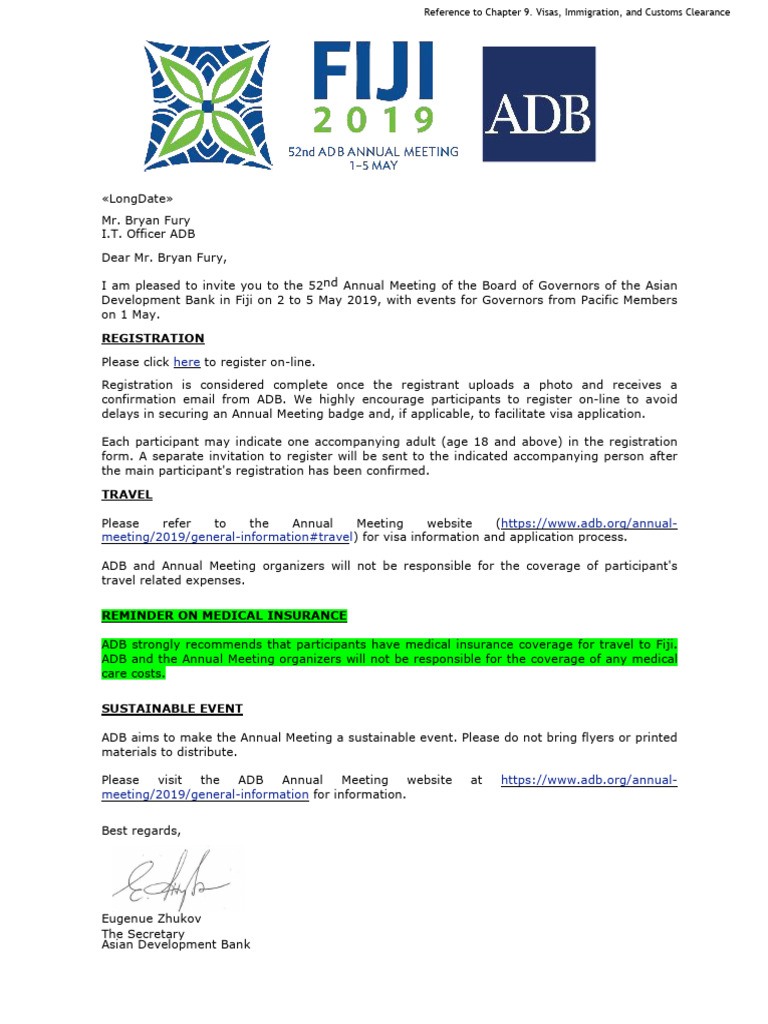 Appendix - 72 - Invitation Letter | PDF