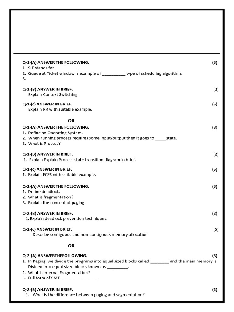CS-24 OS Prelims Paper 2025 | PDF | Software | Operating System Technology