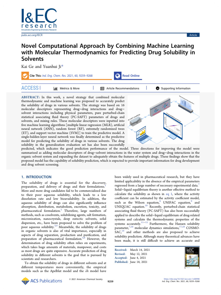 novel compurarional approach by combining machine learning with ...