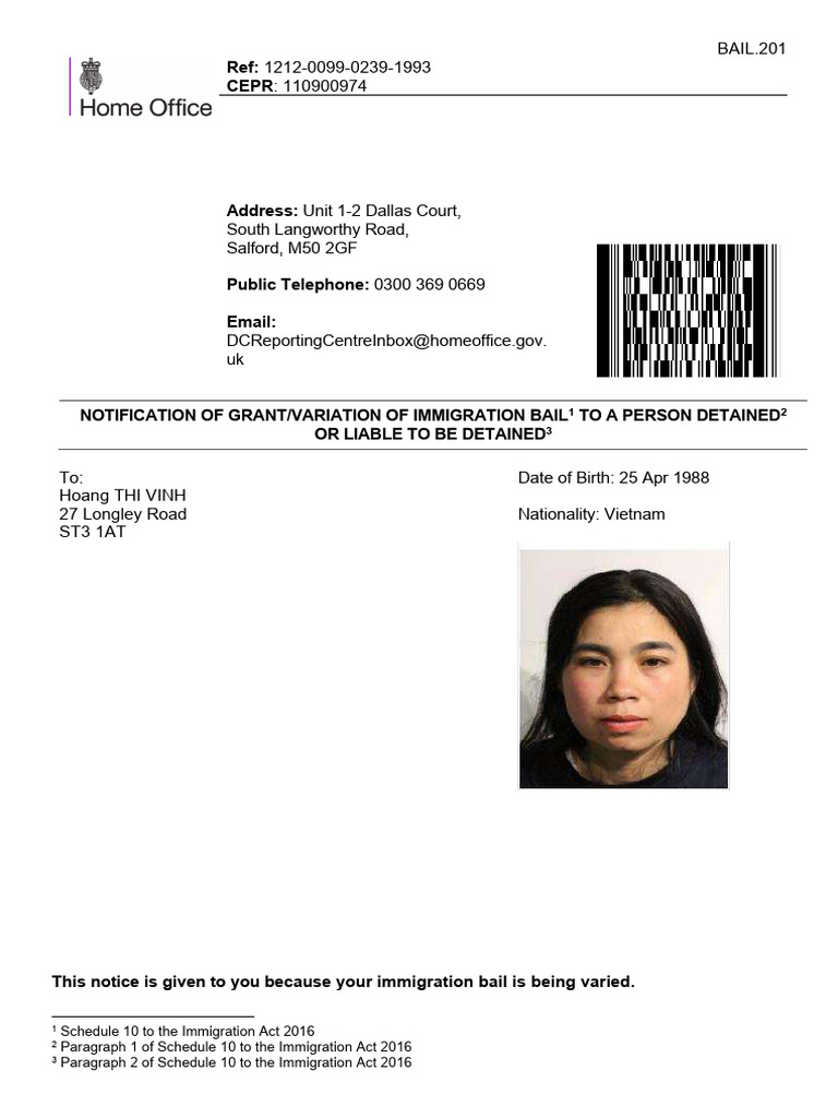 1212-0099-0239-3040 - Bail | PDF | Bail | Passport